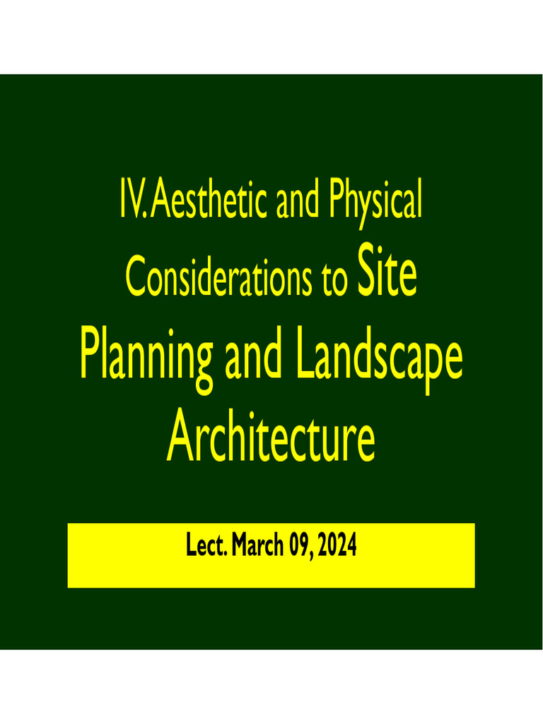 Lect. F2b. Aesthetic and Physical Considerations | PDF | Aesthetics ...