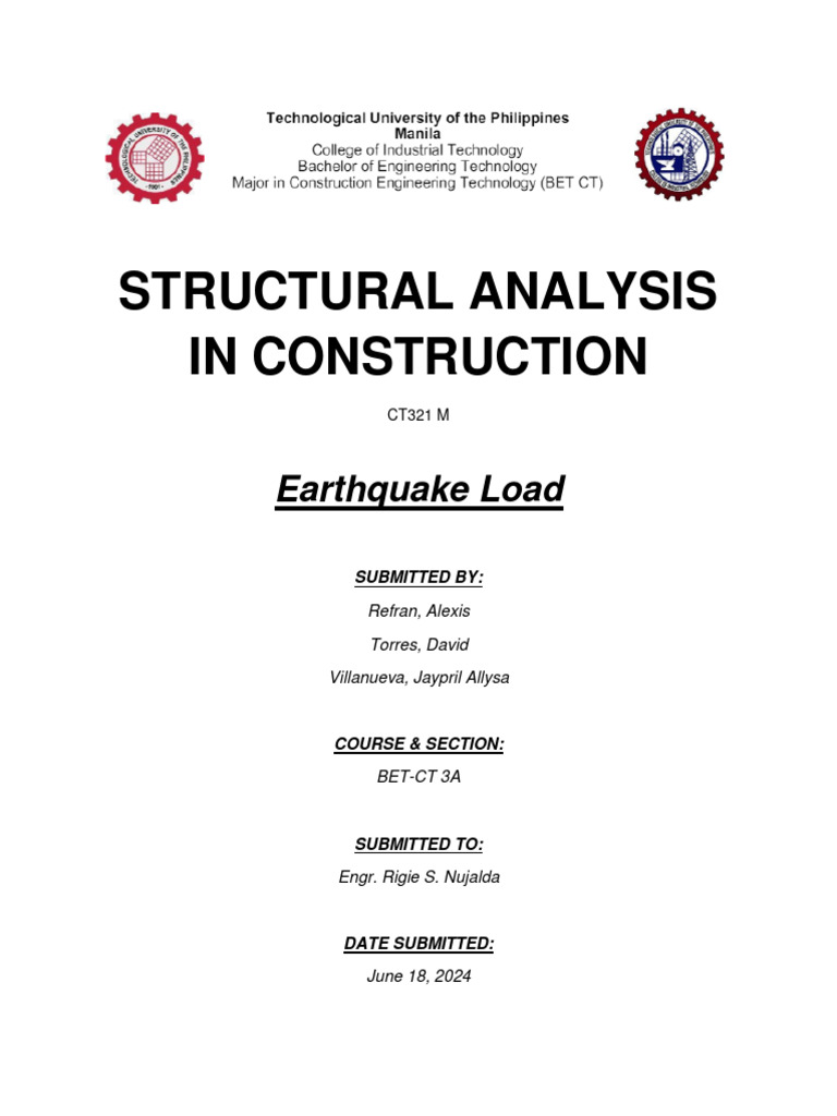 Earthquake Load Refran Torres Villanueva | PDF