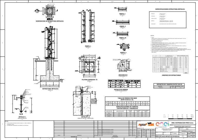 PER E HV 24 012 APP SET ID CIV M2D 014 Estructura Metálica Pararrayo ...