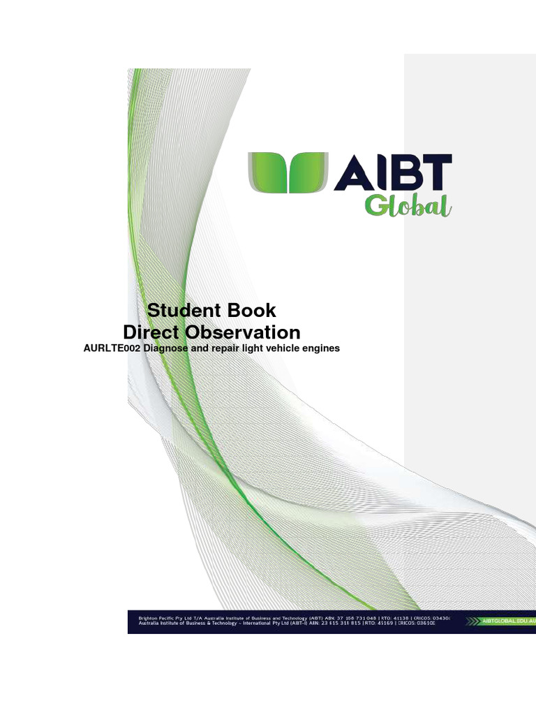 Assessment 2_Direct Observation_Practical Demonstration of Tasks AURLTE102 | Download Free PDF ...