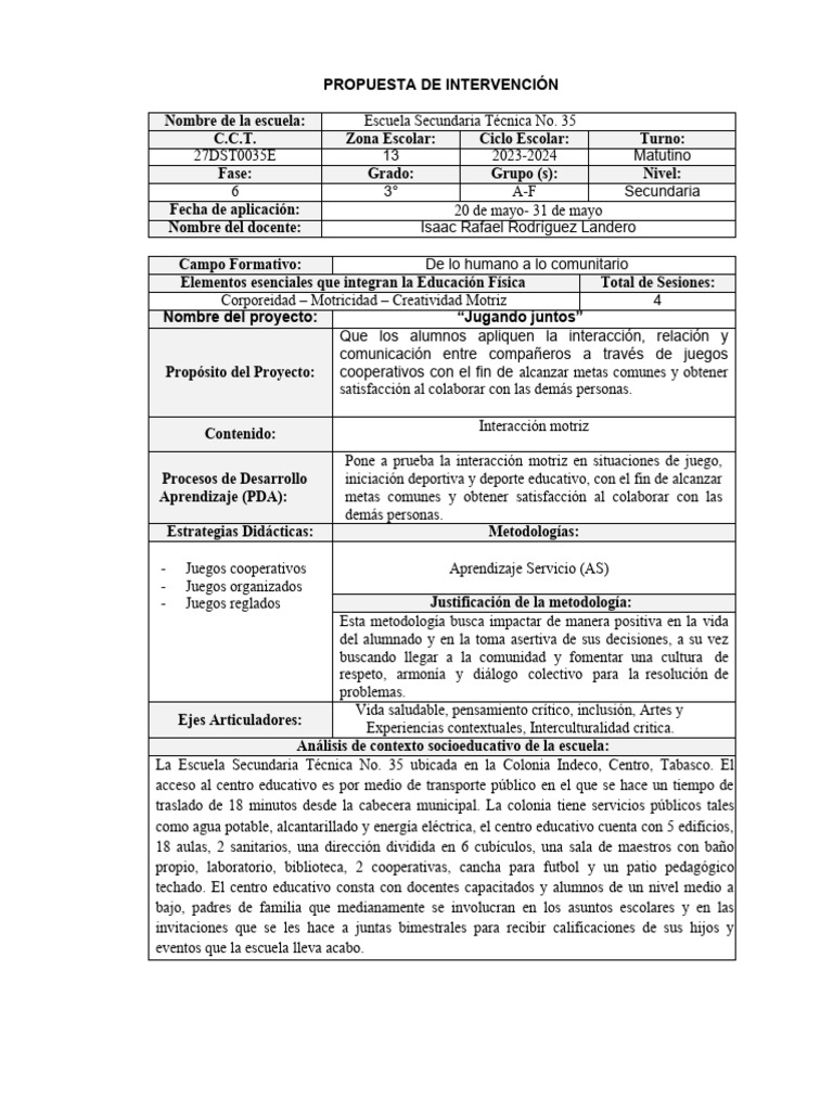 FORMATO - PROYECTO 3 Ysaac | PDF | Evaluación | Escuelas