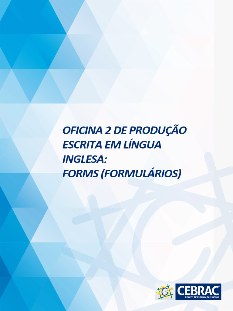 Oficina de Escrita: Formulários em Inglês | PDF | Pedagogia