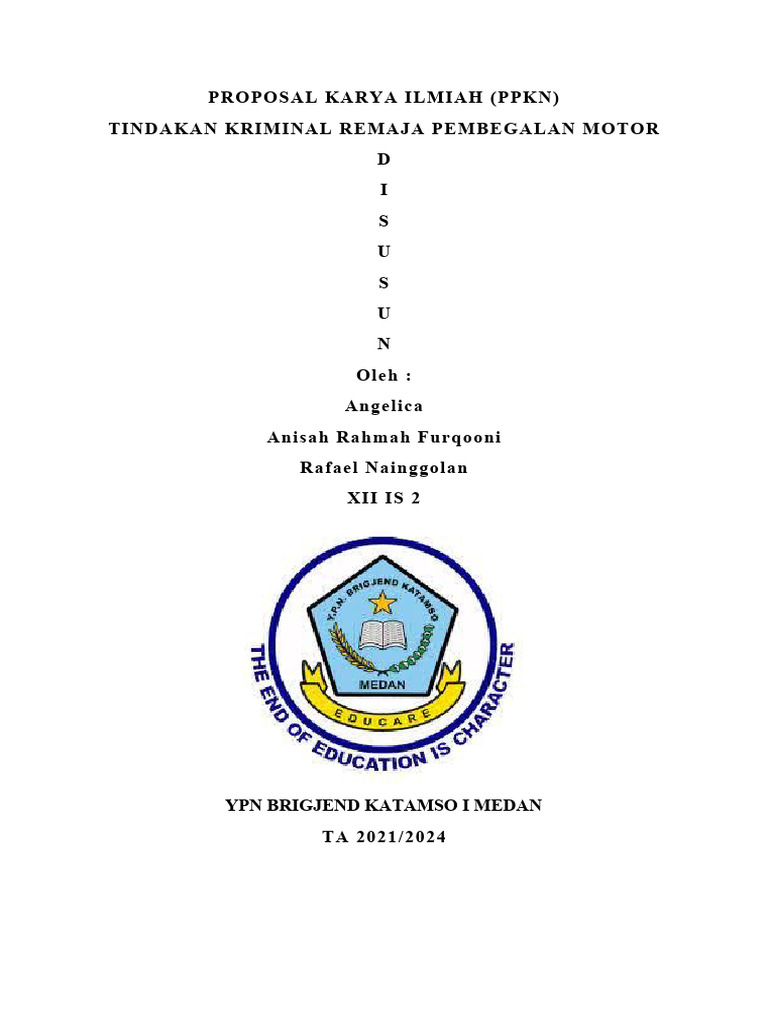 Proposal Ilmiah | PDF