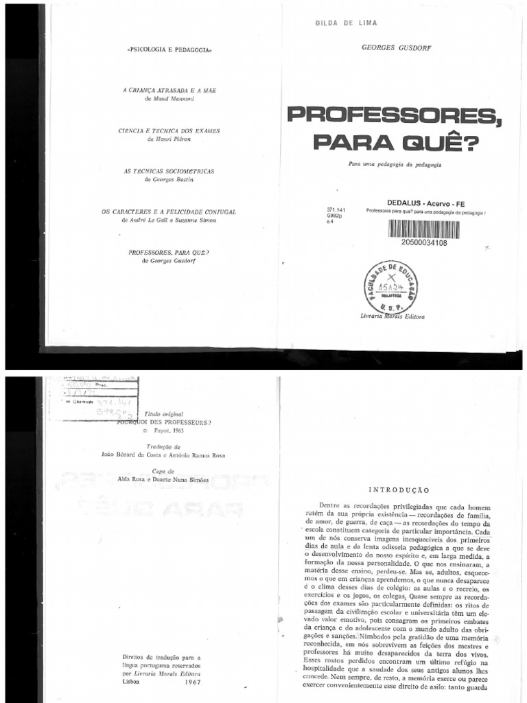 Georges Gusdorf - Professores para Que | PDF