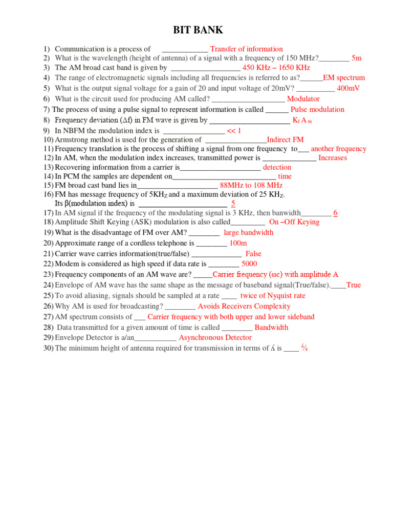 PEC III B.Tech | PDF | Frequency Modulation | Broadcast Engineering