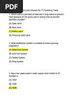 Plumbing Exam Questions and Answers | PDF | Plumbing | Water Heating