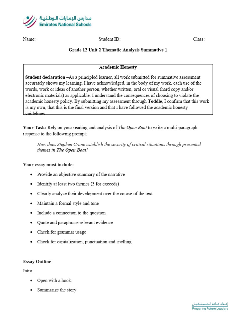 U2 Summative 1 Thematic Analysis | PDF | Information | Concept