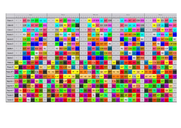 HORARIO VESPERTINA 2024 | PDF