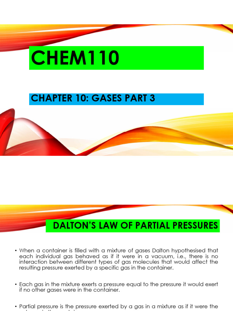 Dalton's Law and Gas Mixtures Explained | PDF | Gases | Mole (Unit)