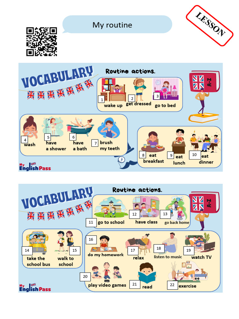 Vocabulary-Daily Routine - Part1 | PDF