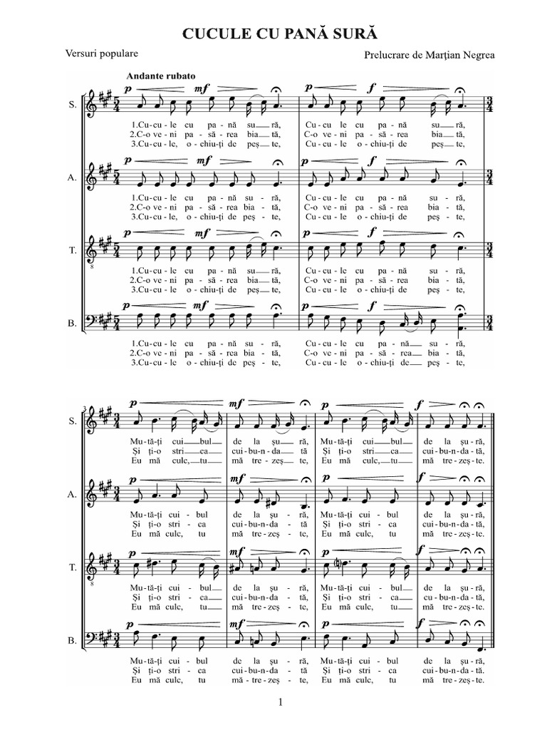 Cucule Cu Pana Sura | PDF