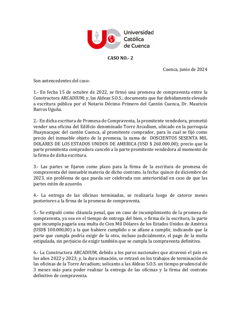 Caso No. - 2 | PDF
