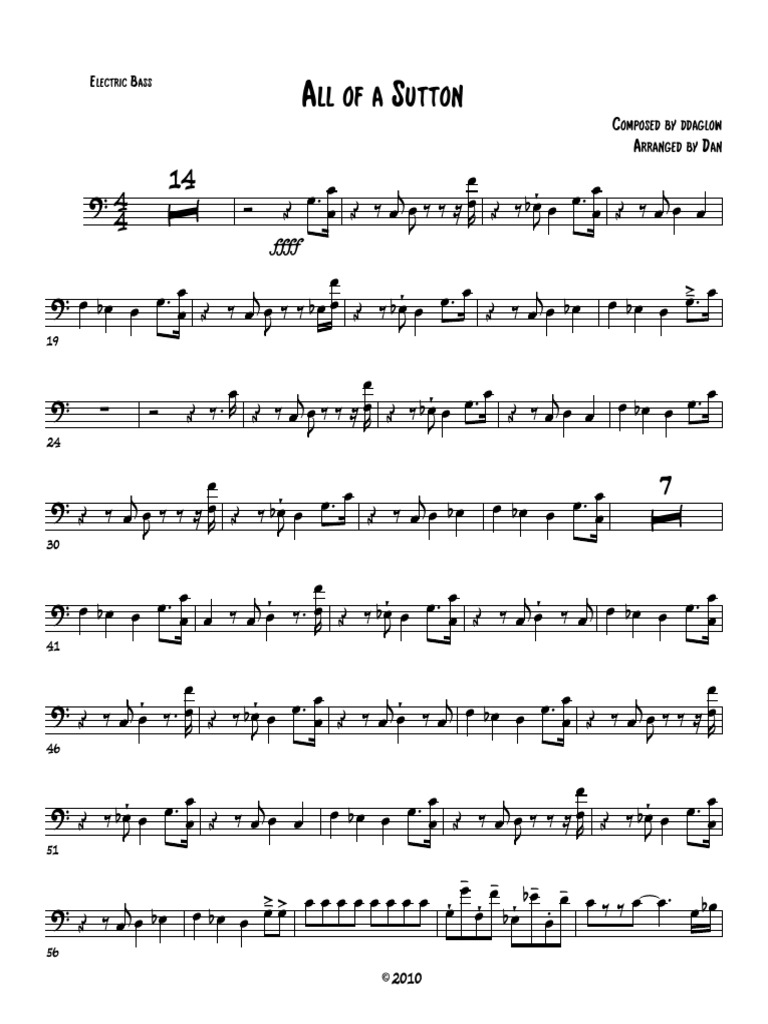 All of A Sutton - Bass Guitar | PDF