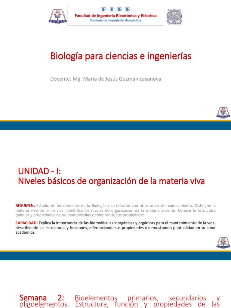 Semana 2 - Bioelementos | PDF | Propiedades del agua | Ósmosis