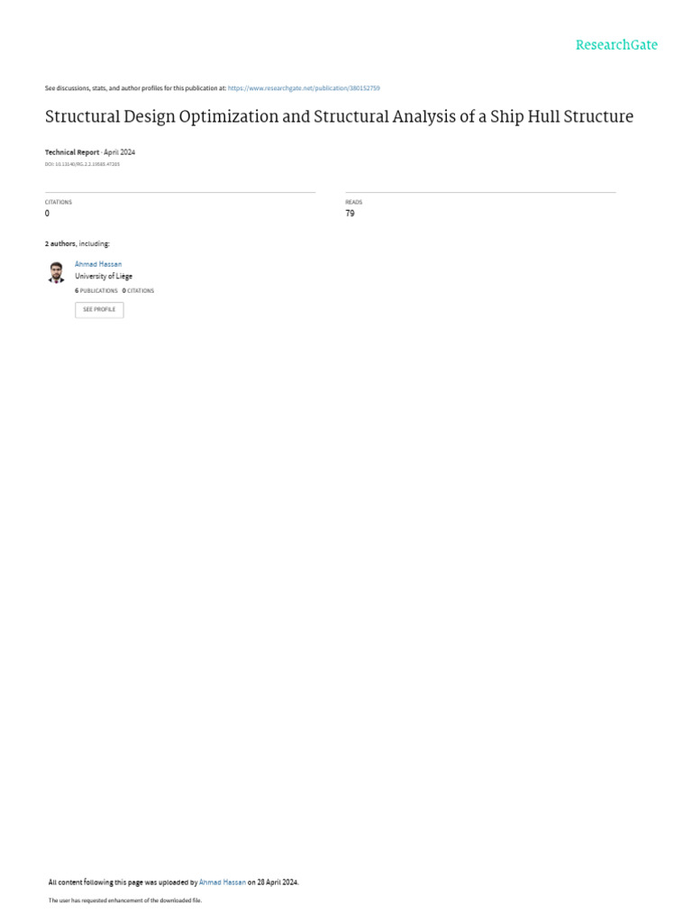 Ahmad Hassan Structural Design Optimizationand Structural Analysisofa ...