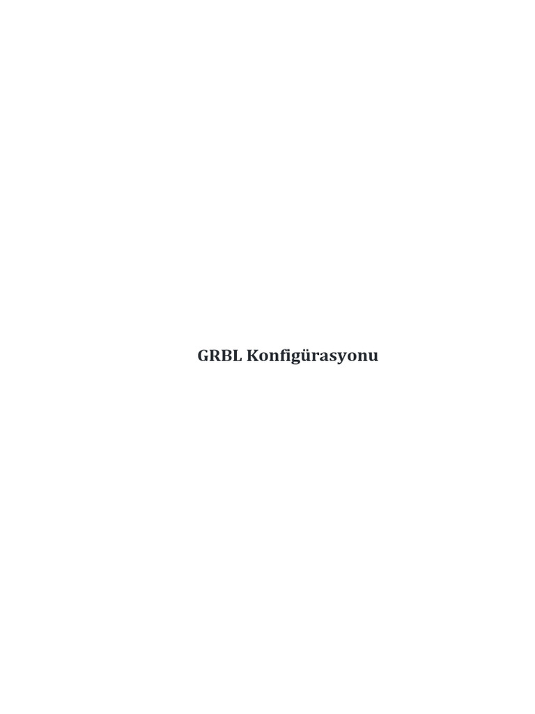 GRBL Konfigurasyon | PDF