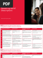 IELTS SPEAKING MARKING RUBRIC | PDF | Fluency | Vocabulary