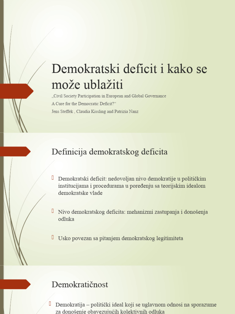 Demokratski Deficit | PDF