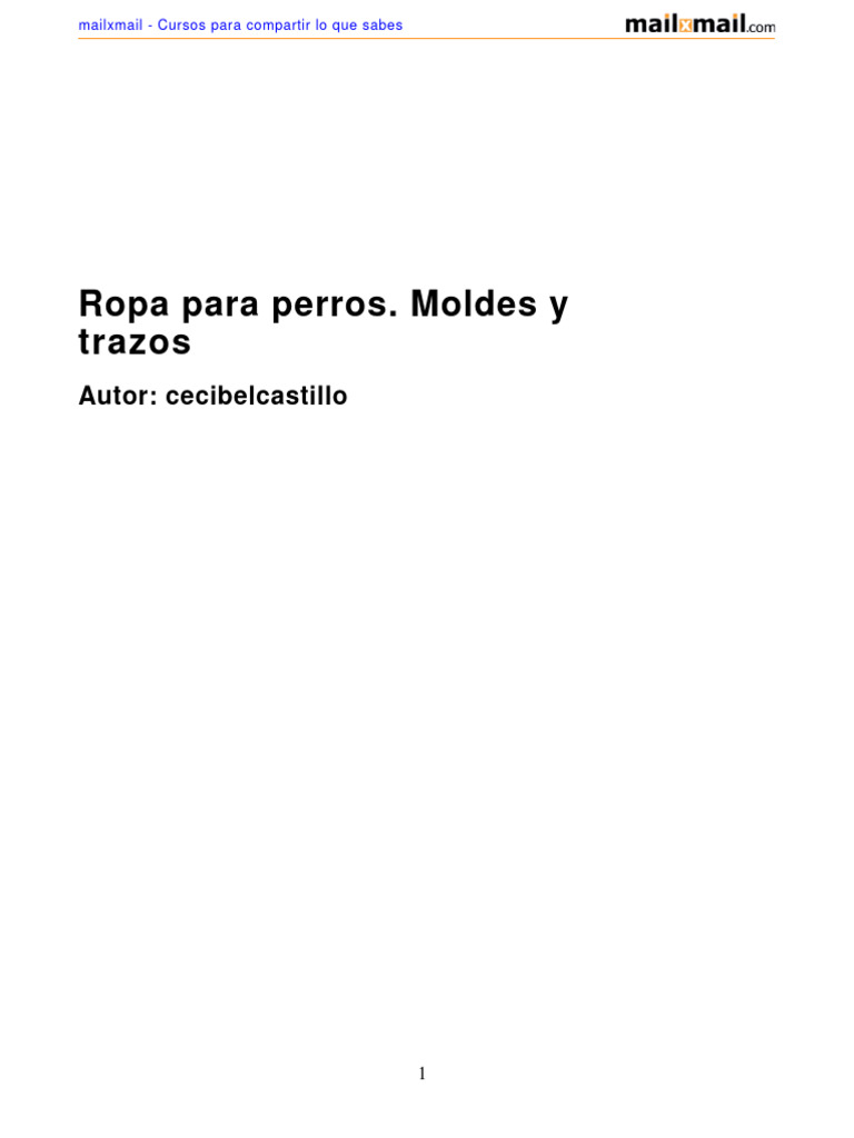 Ropa para Perros Moldes y Trazos | PDF | Ropa