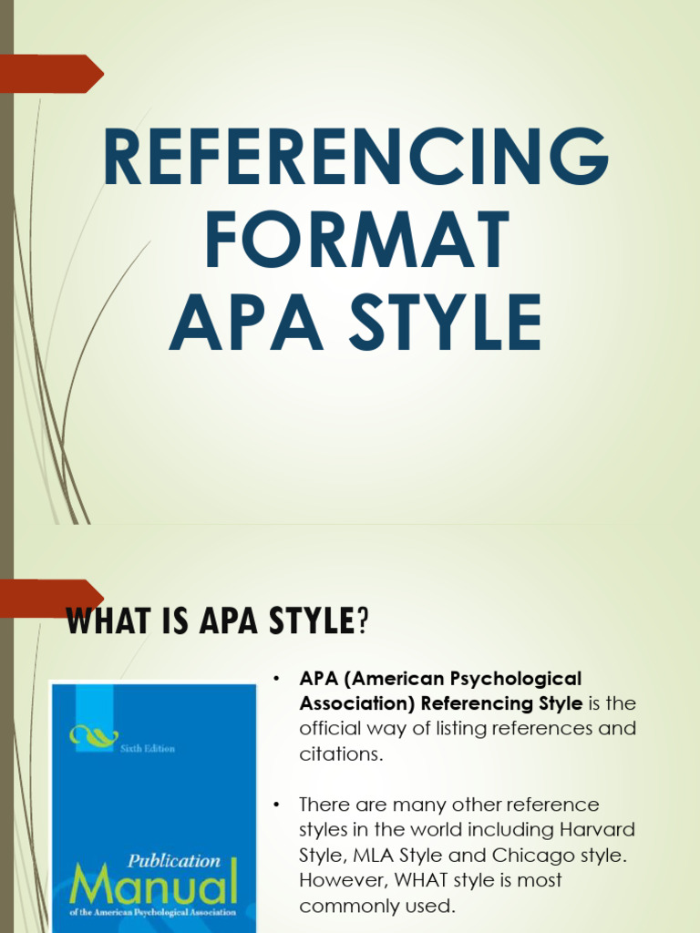 Referencing APA 6 Ed. Style | Download Free PDF | Citation | Apa Style