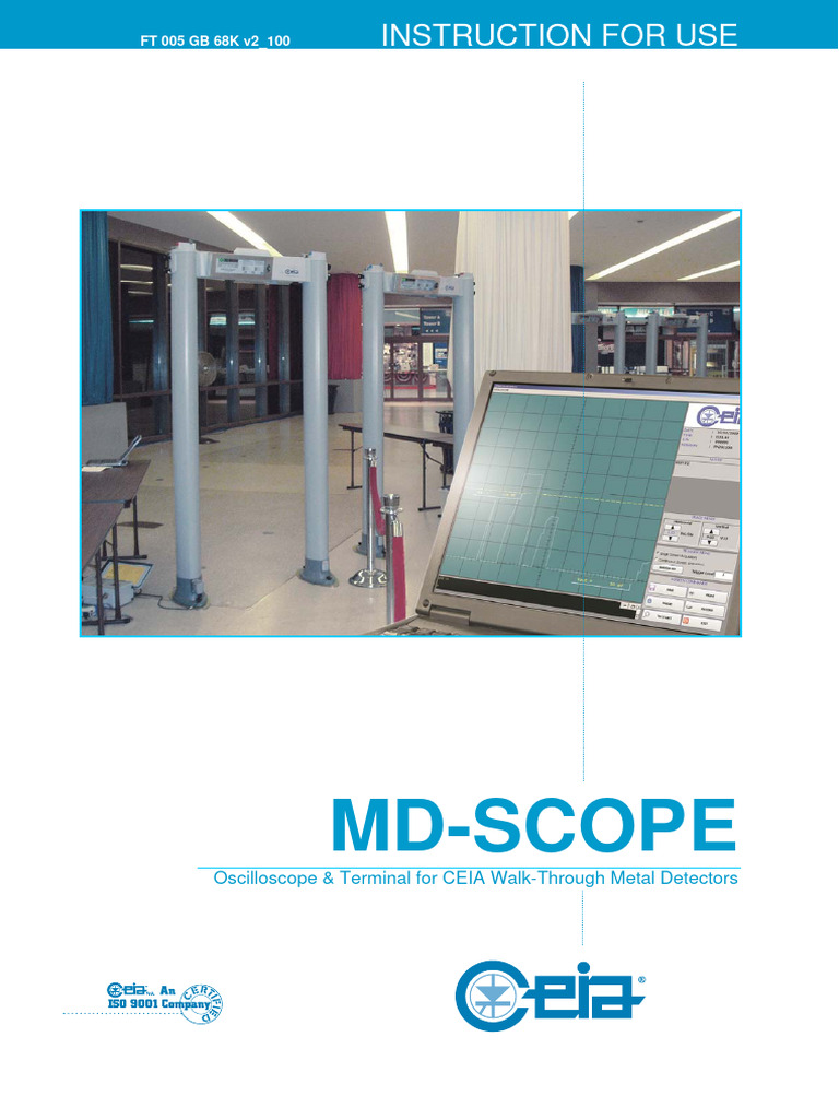 MD-SCOPE Oscilloscope & Terminal for CEIA Walk-Through Metal Detectors | PDF | Usb | Usb Flash Drive