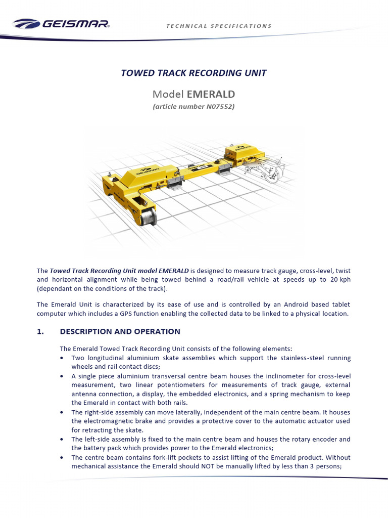 EMERALD N07552 1435 MM A E01 TechSpec | PDF | Tablet Computer | Global Positioning System