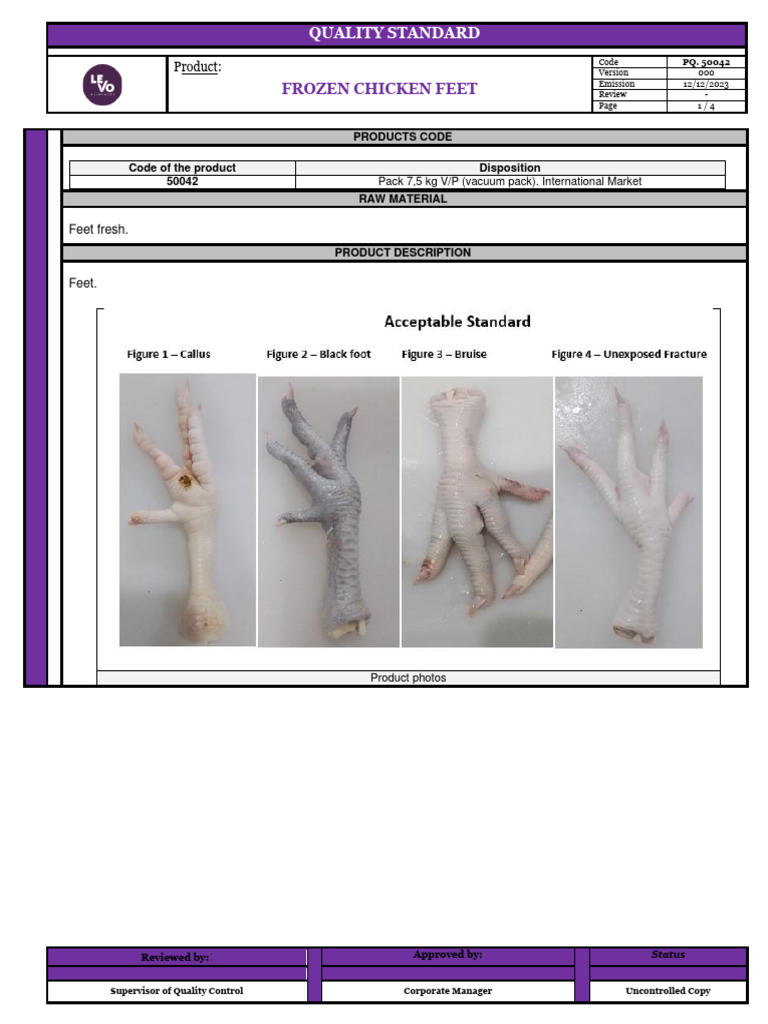 FEET Grade B - LEVO | PDF | Packaging And Labeling