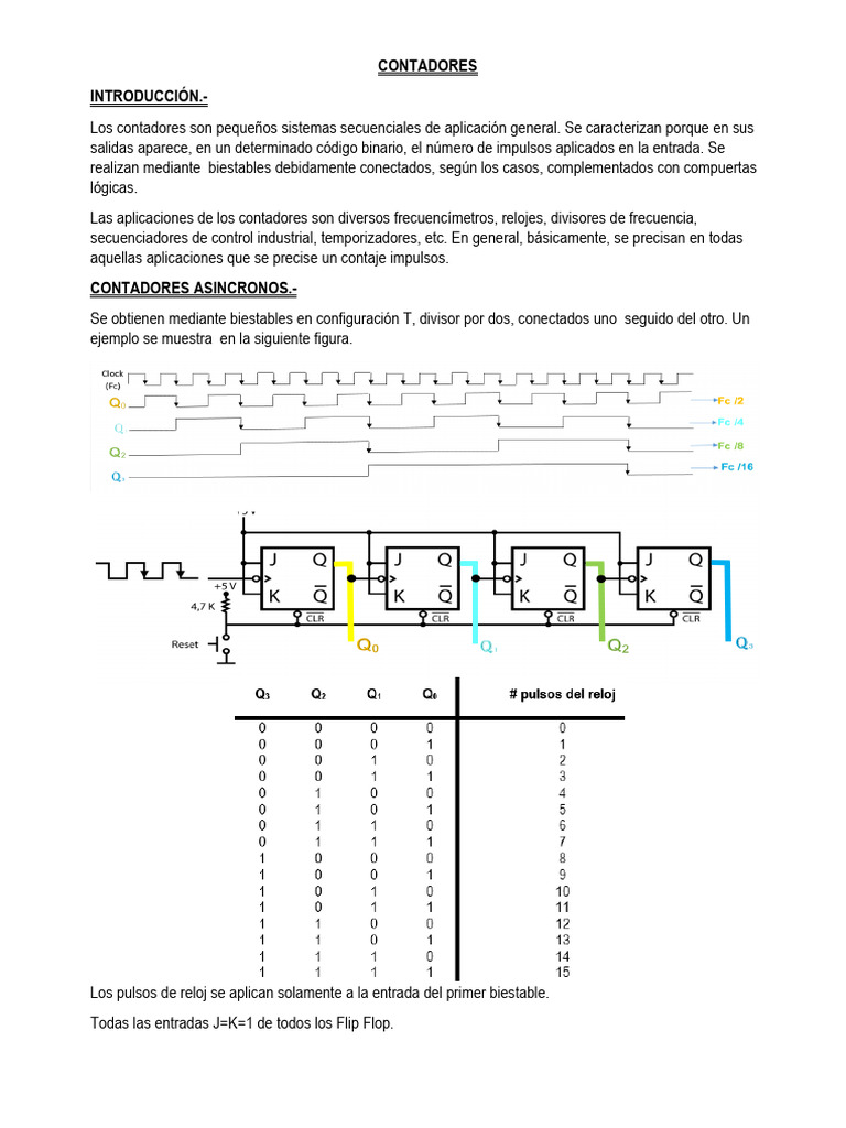 4 Circuitos Contadores Digitales | PDF | Ingenieria Eléctrica ...