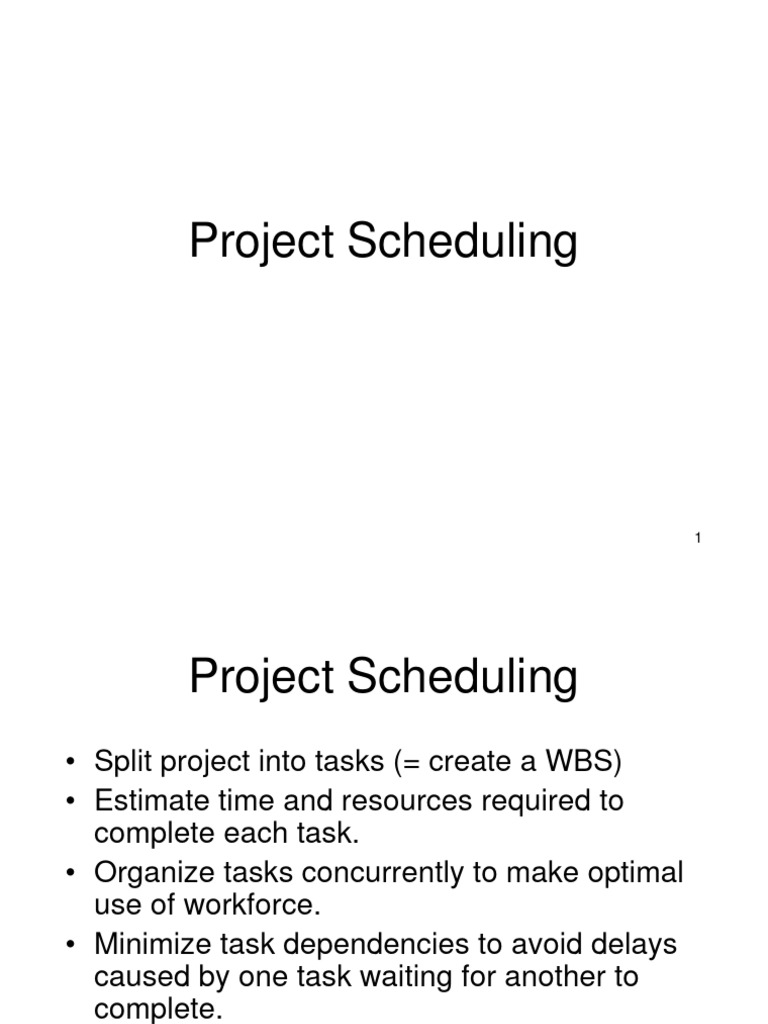 Project Scheduling | PDF