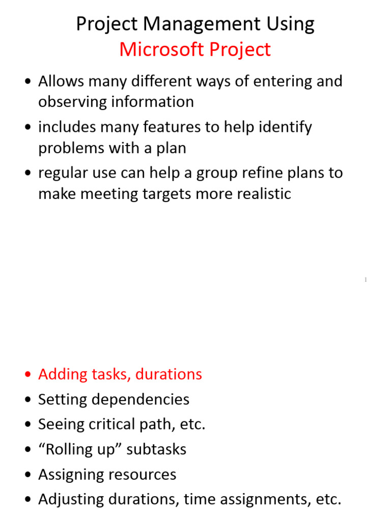 MS Project | PDF | Computing