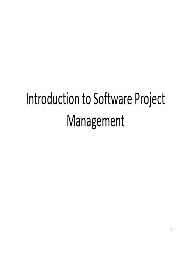 Introduction To Software Project Management | PDF | Project Management ...