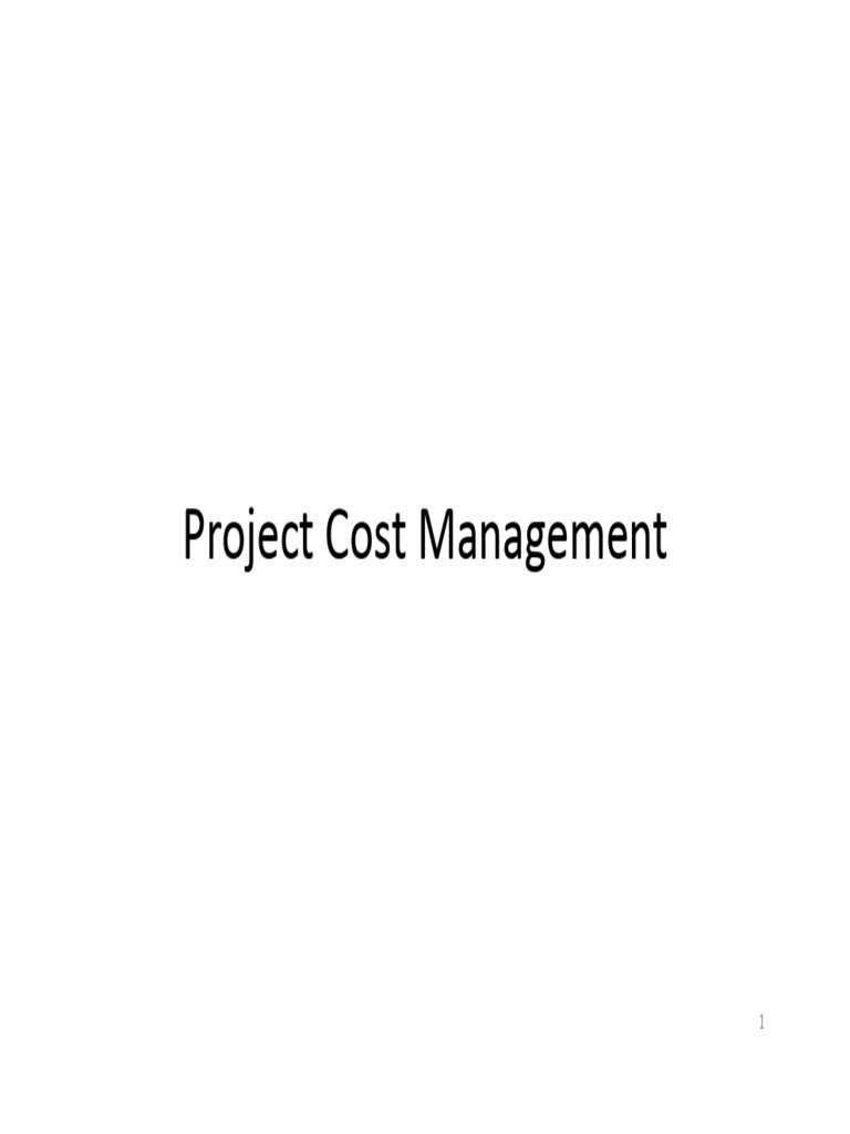Project Cost Management | PDF | Cost Accounting | Economies