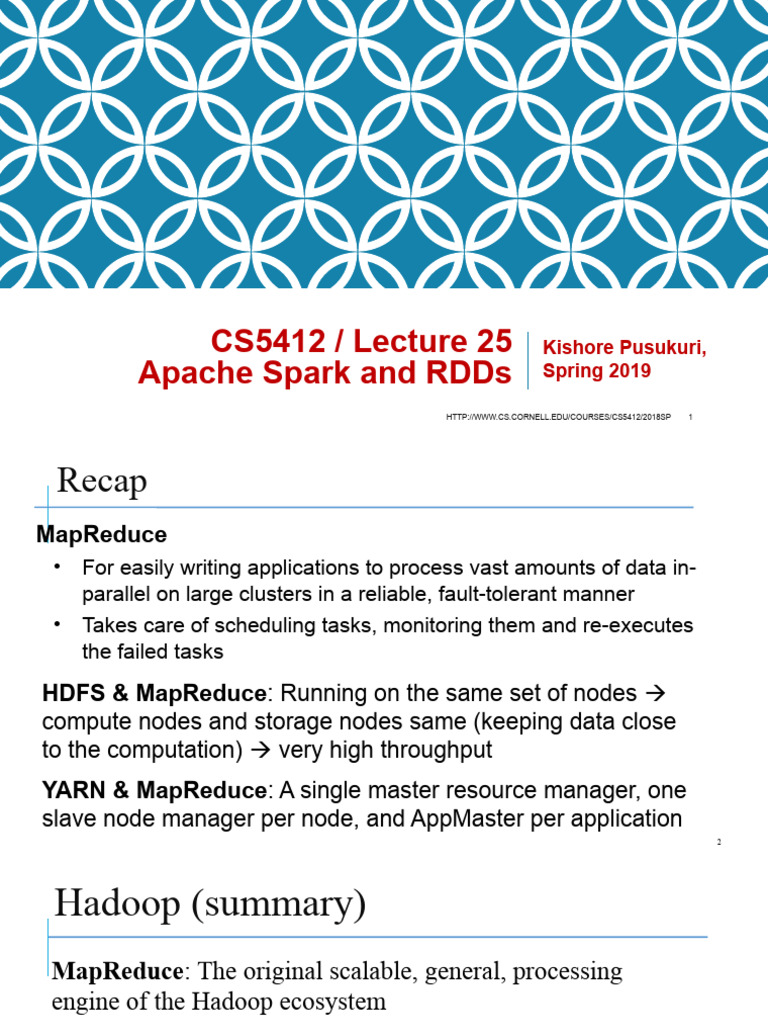 Introduction To Spark | PDF | Apache Spark | Apache Hadoop Introduction To Spark | PDF | Apache Spark | Apache Hadoop