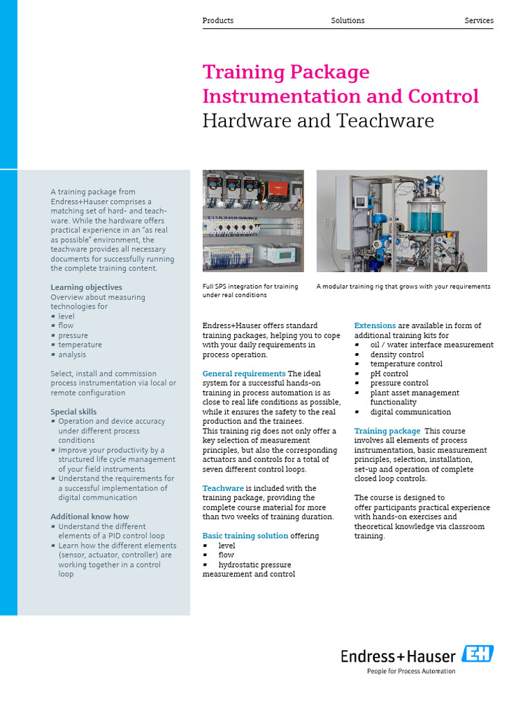 Instrumentation and Control Training Package | PDF | Instrumentation ...