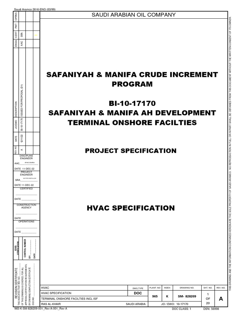 Safaniyah & Manifa Crude Increment Program BI-10-17170 Safaniyah ...