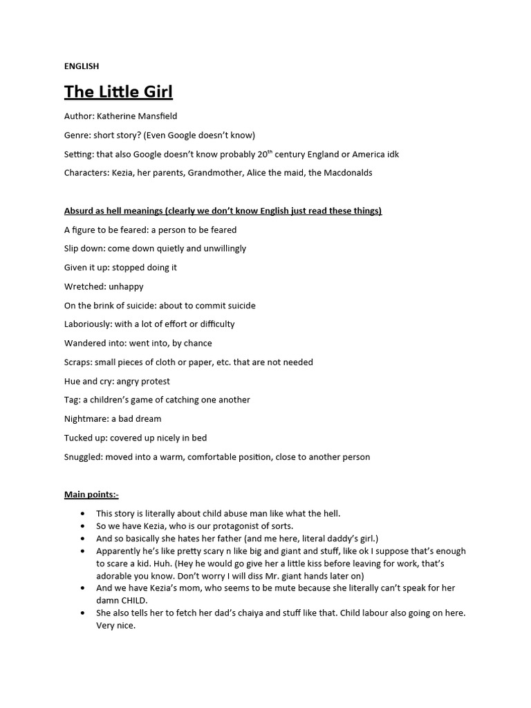 The Little Girl | PDF