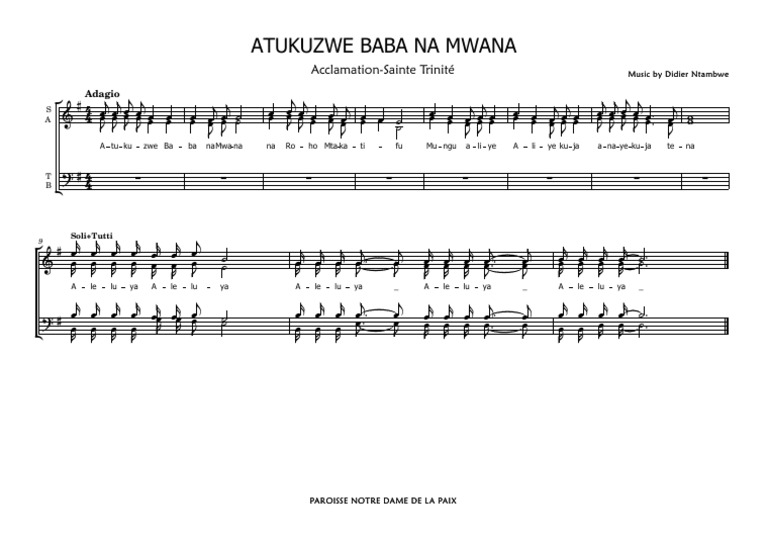 Atukuzwe Baba Na Mwana | PDF