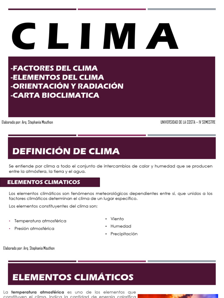 Factores y Elementos Del Clima | PDF | Clima | Precipitación