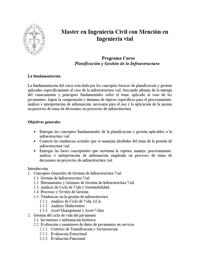 Syllabus PGI - Piura 2018 | PDF | Evaluación del ciclo de vida