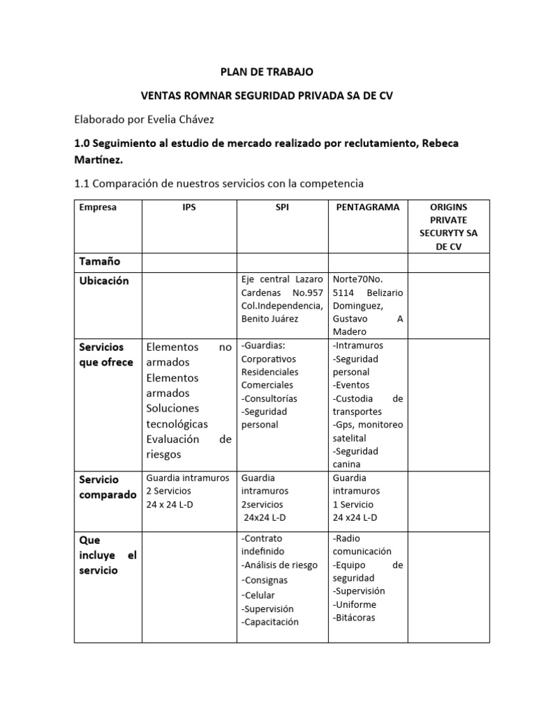 PLAN DE TRABAJO Ventas | PDF | Business