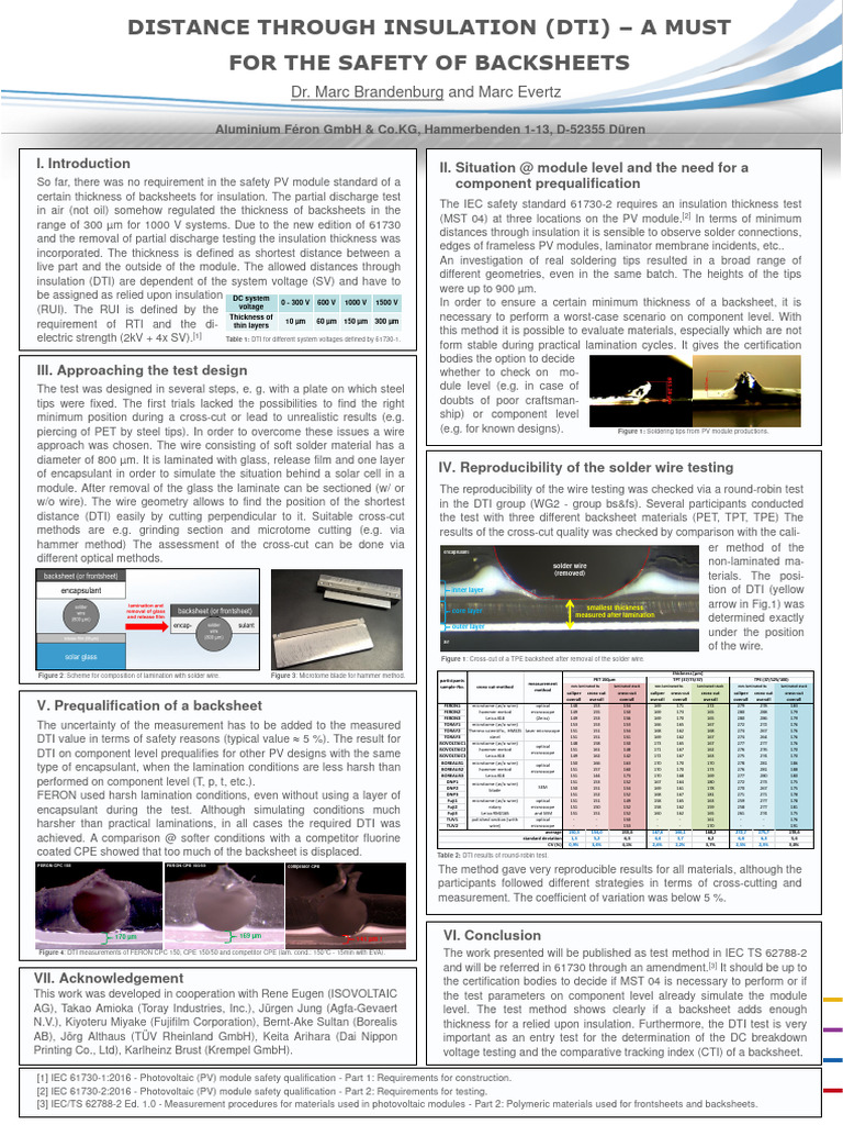 DTI Testing for PV Module Safety | PDF | Solar Panel | Insulator ...