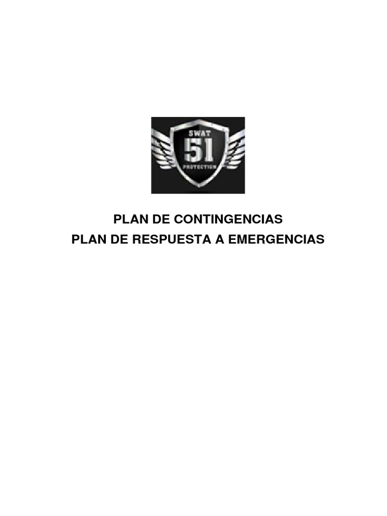 Plan de Contingencias Swat Protection 51 S.A.C. | PDF | La seguridad