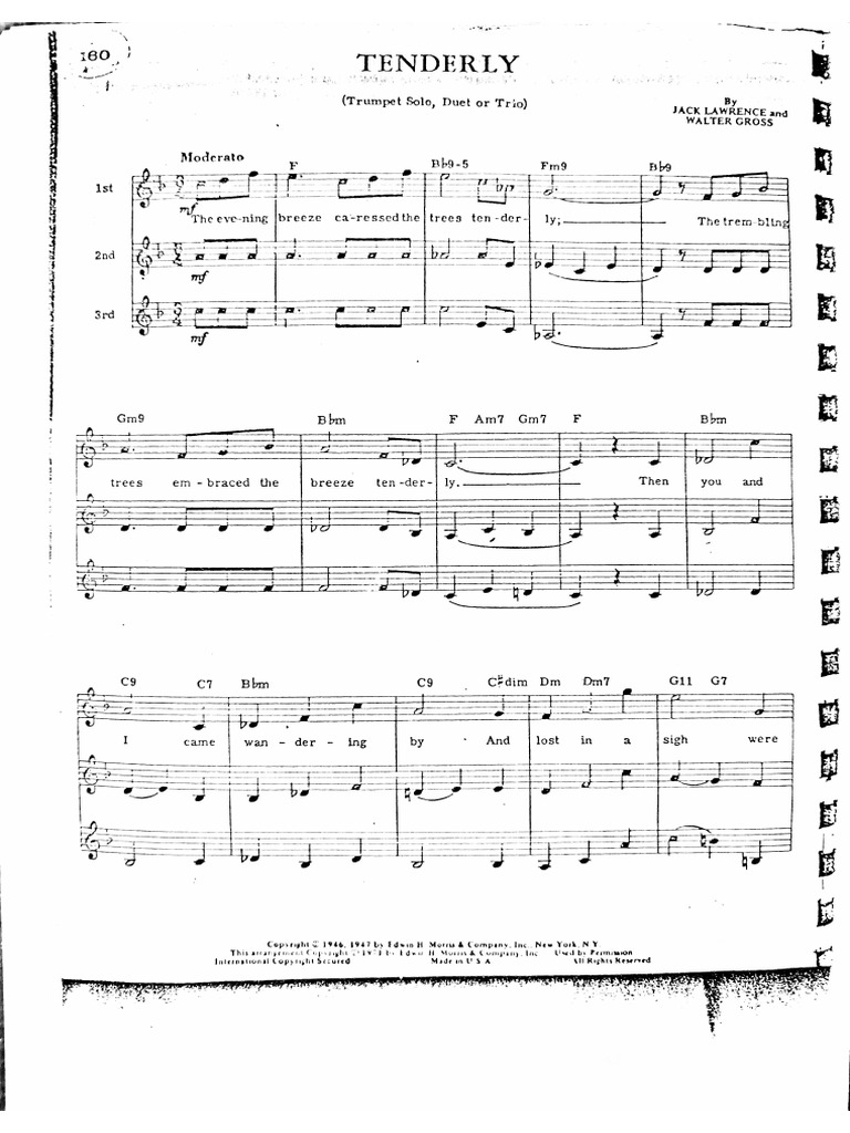 Tenderly - Trio de Trompete | PDF