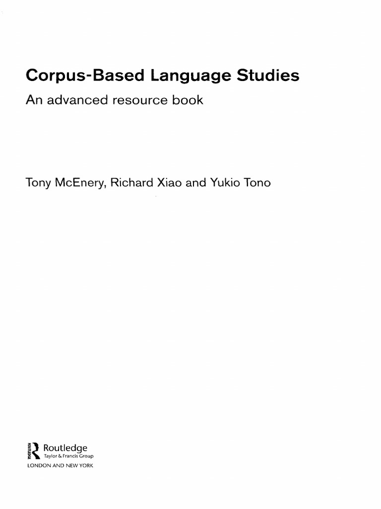 Corpus Bases Language Studies | PDF | Linguistics | Methodology