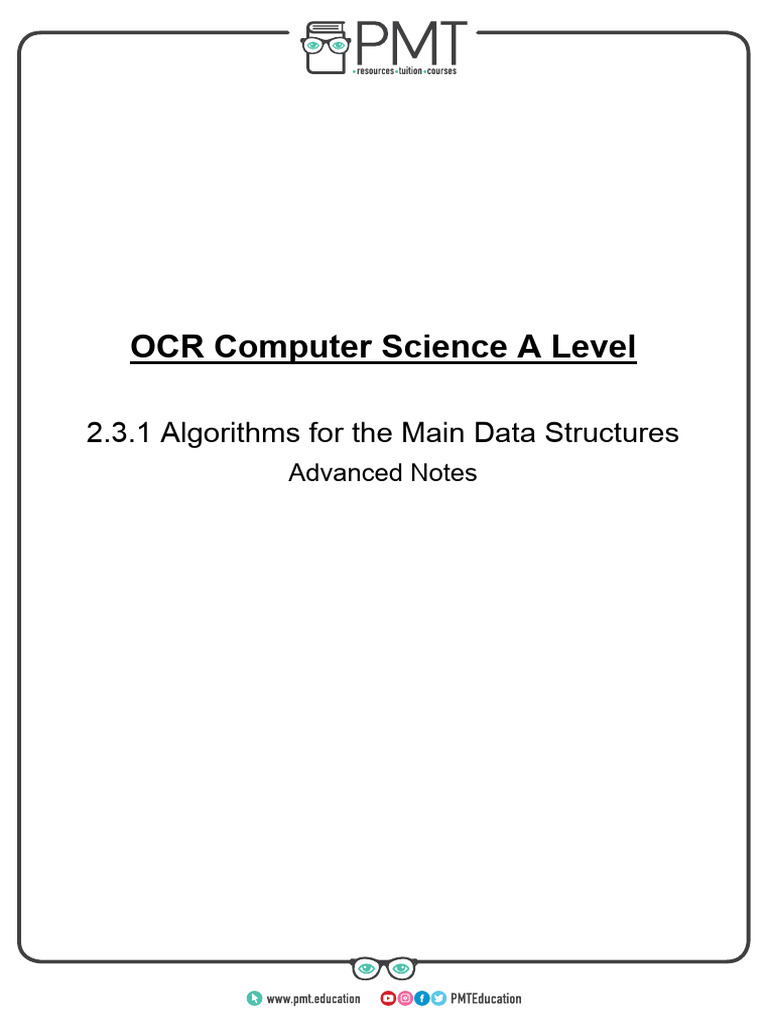 2.3.2. Algorithms For The Main Data Structures | PDF | Computer Science | Algorithms