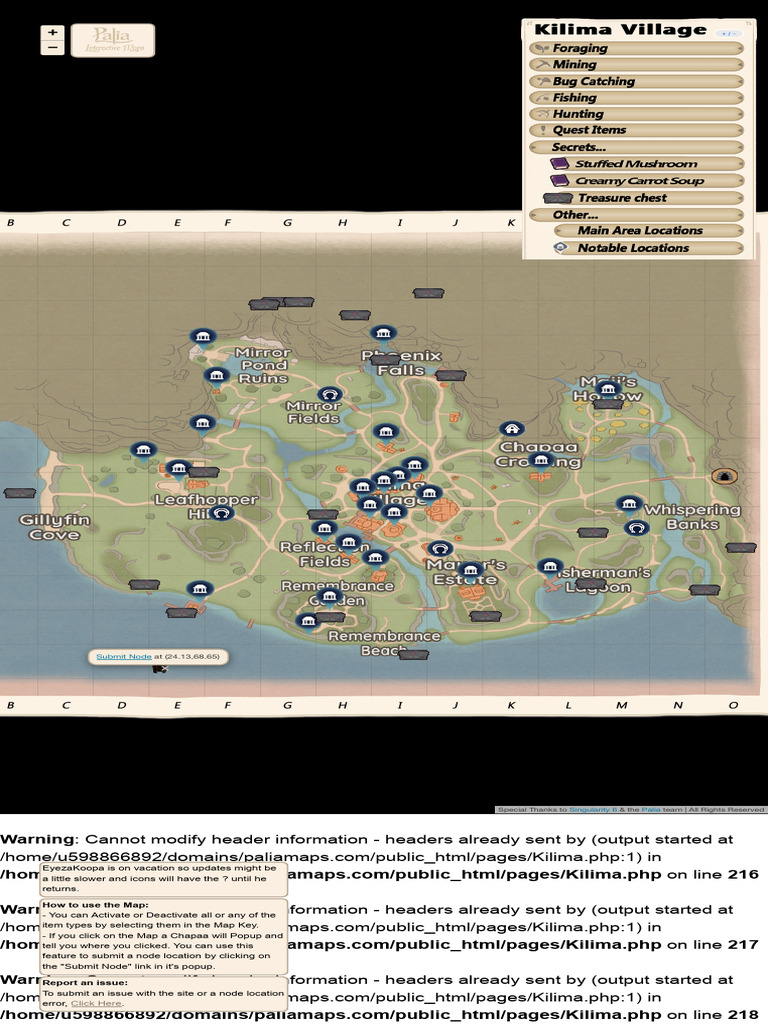 Palia Interactive Maps | PDF