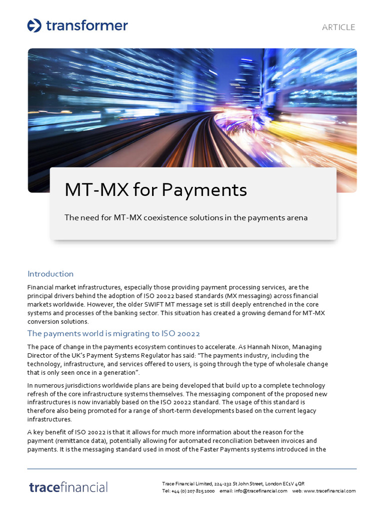 MT MX For Payments | PDF | Computing | Information Technology