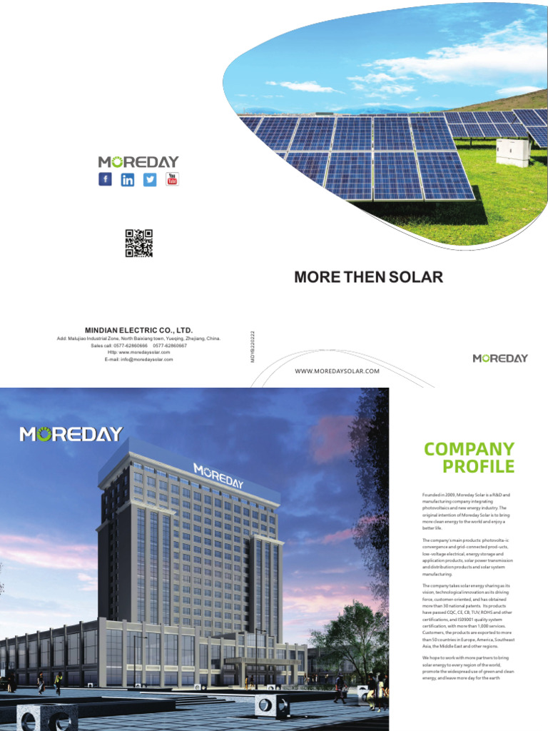 Moreday Solar Company Overview and Products | PDF | Photovoltaics ...