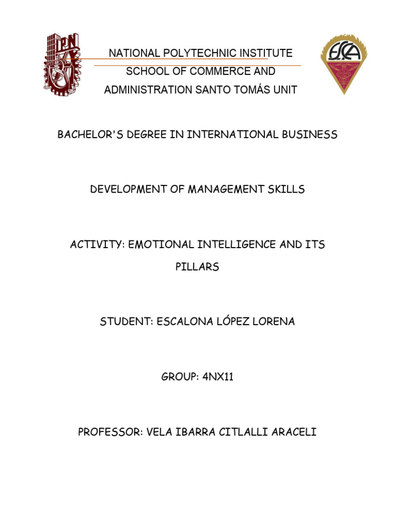 S1A1 EscalonaL Lorena | PDF | Emotional Intelligence | Emotions