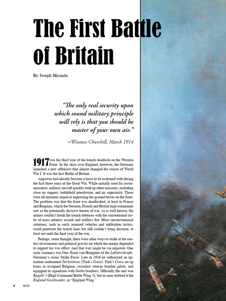 The First Battle Over Britain | PDF | Royal Flying Corps | Interceptor ...